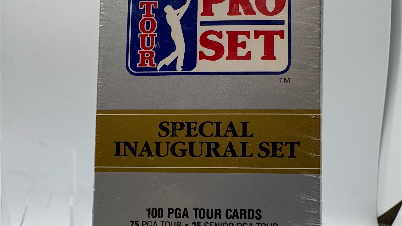 Opening a 1990 Pro Set PGA Tour set of trading cards - YouTube
