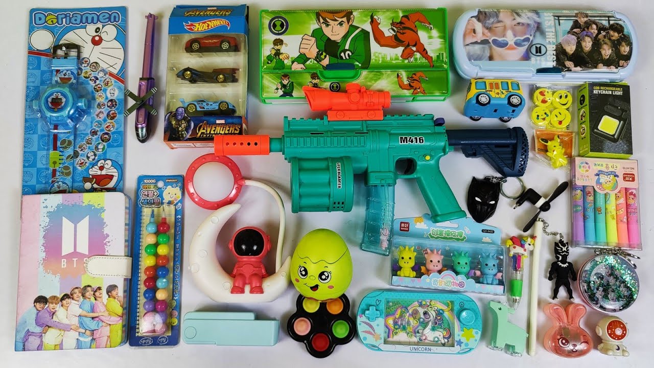 ultimate Collection of Toys 2000 rs Gun, BTS Toys, Study lamp, Doraemon ...