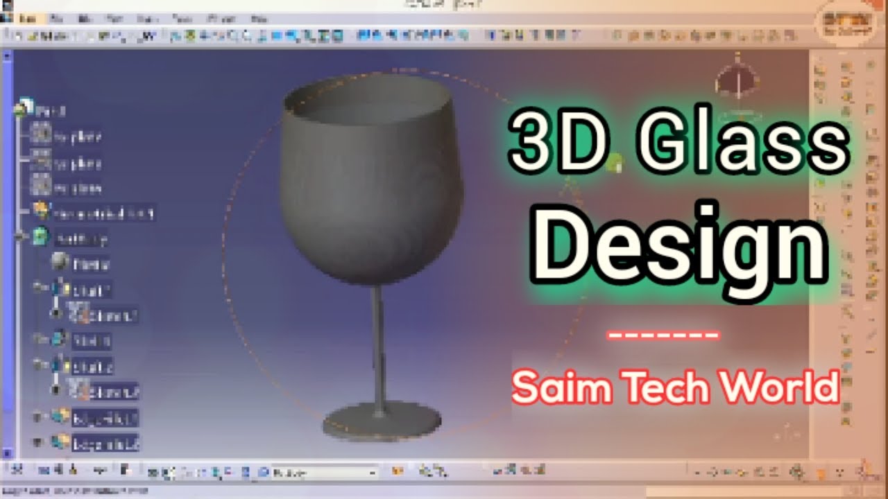 3D Glass Design / 3D Glass Design for beginner / Part Design basics ...