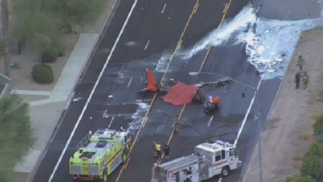 Plane crash near Falcon Field - YouTube