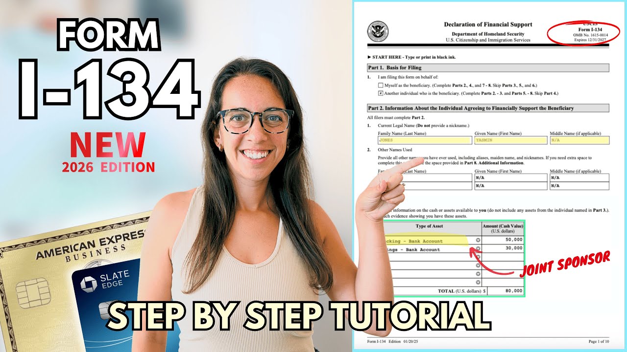 HOW TO FILL OUT I-134 Form 2025 EDITION | K1 Fiancé Visa | Step-by-Step ...