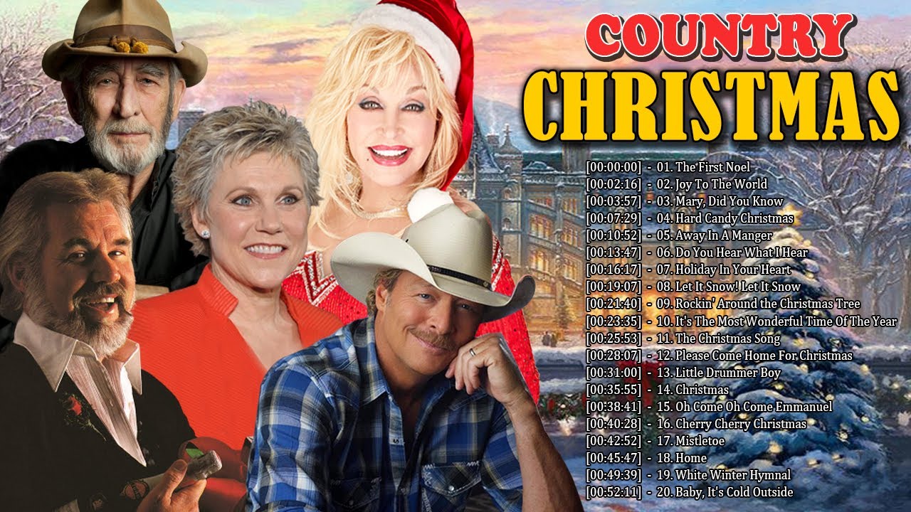 Country Christmas Songs Of All Time 🎄 Country Carols Music Playlist ...