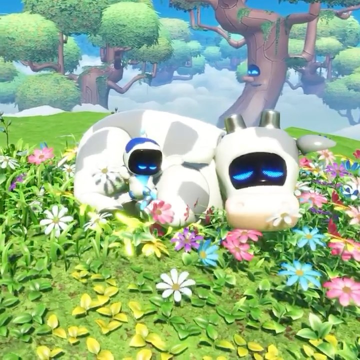 You can nuzzle the cow (and take a nap with them) in Astro Bot - YouTube