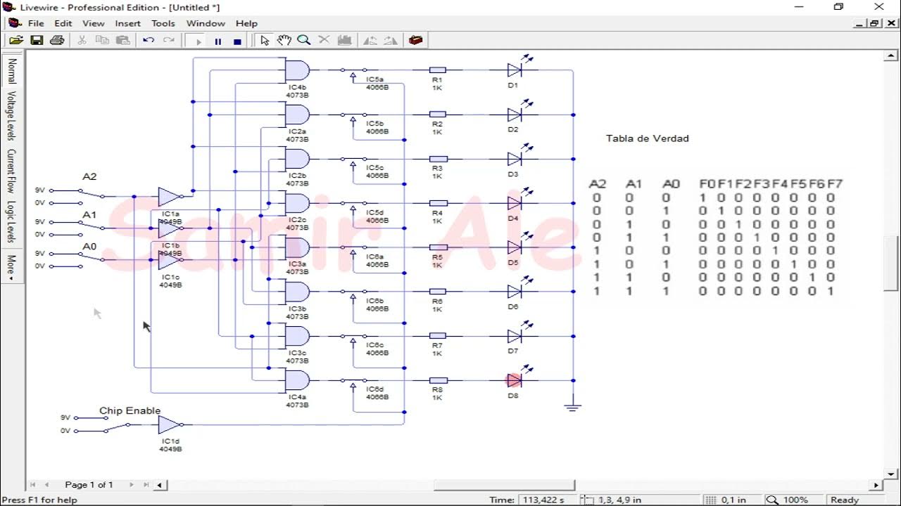 Decodificador 3 a 8 y Celda de Memoria RWM - YouTube