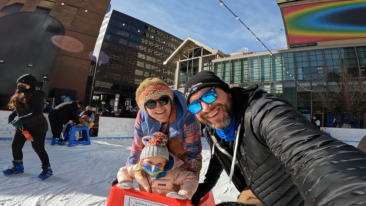 Ice Skating - Downtown Denver Rink - Colorado - 4K - YouTube