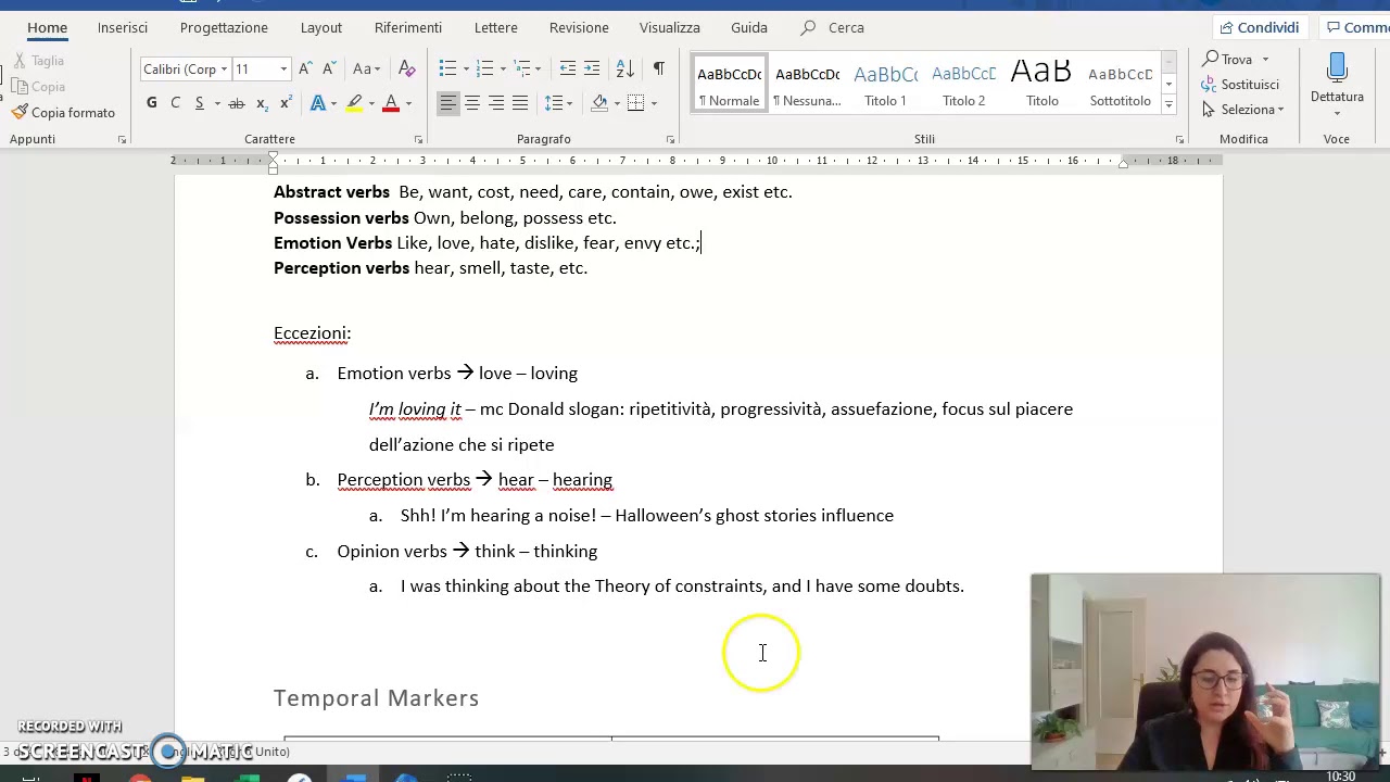 past continuous and non continuous verbs - YouTube