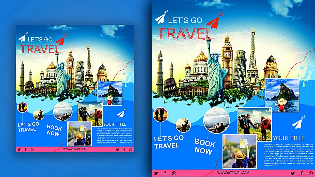 Travel Poster Design | Photoshop Tutorials - YouTube