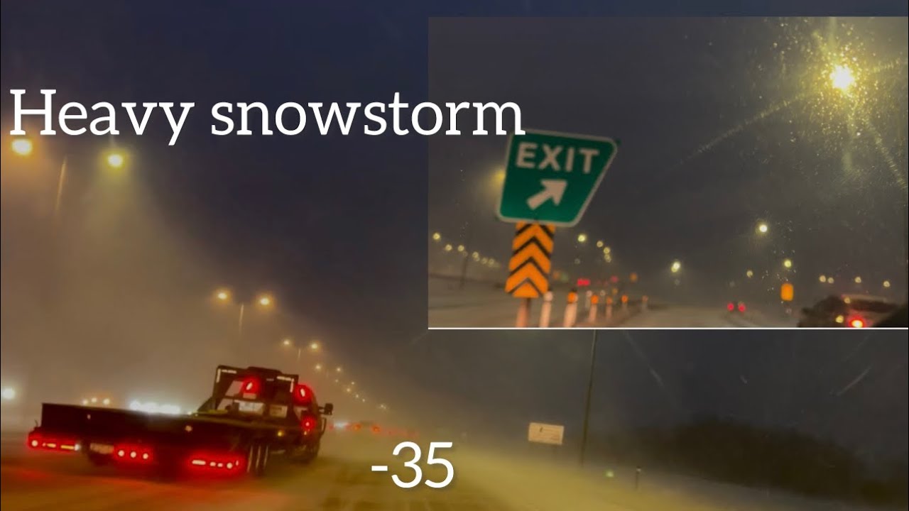Extreme cold -35 heavy snowstorm - YouTube