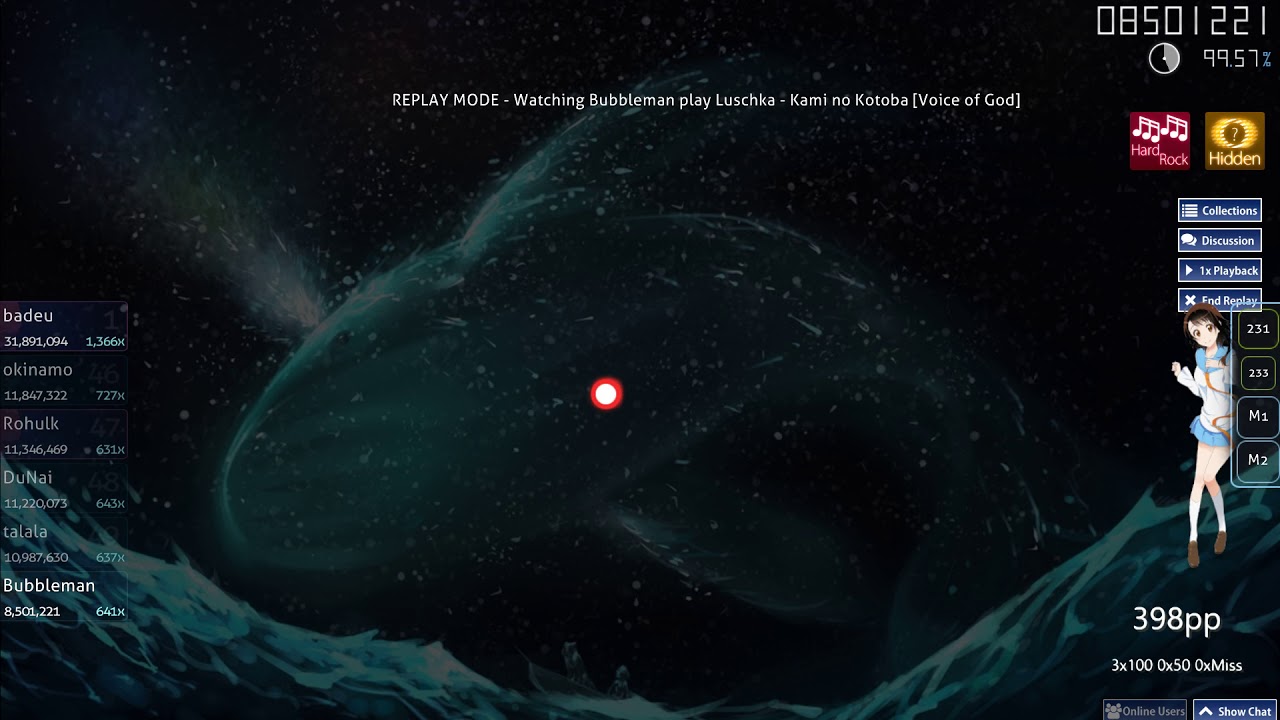 osu! | Bubbleman | Luschka - Kami no Kotoba [Voice of God] +HD,HR 98.75 ...