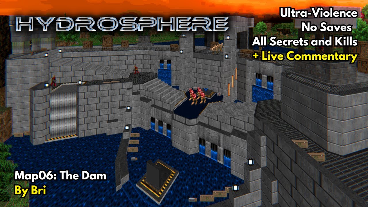 Doom II: Hydrosphere | Map06 - The Dam (UV 100%, No Saves) - YouTube