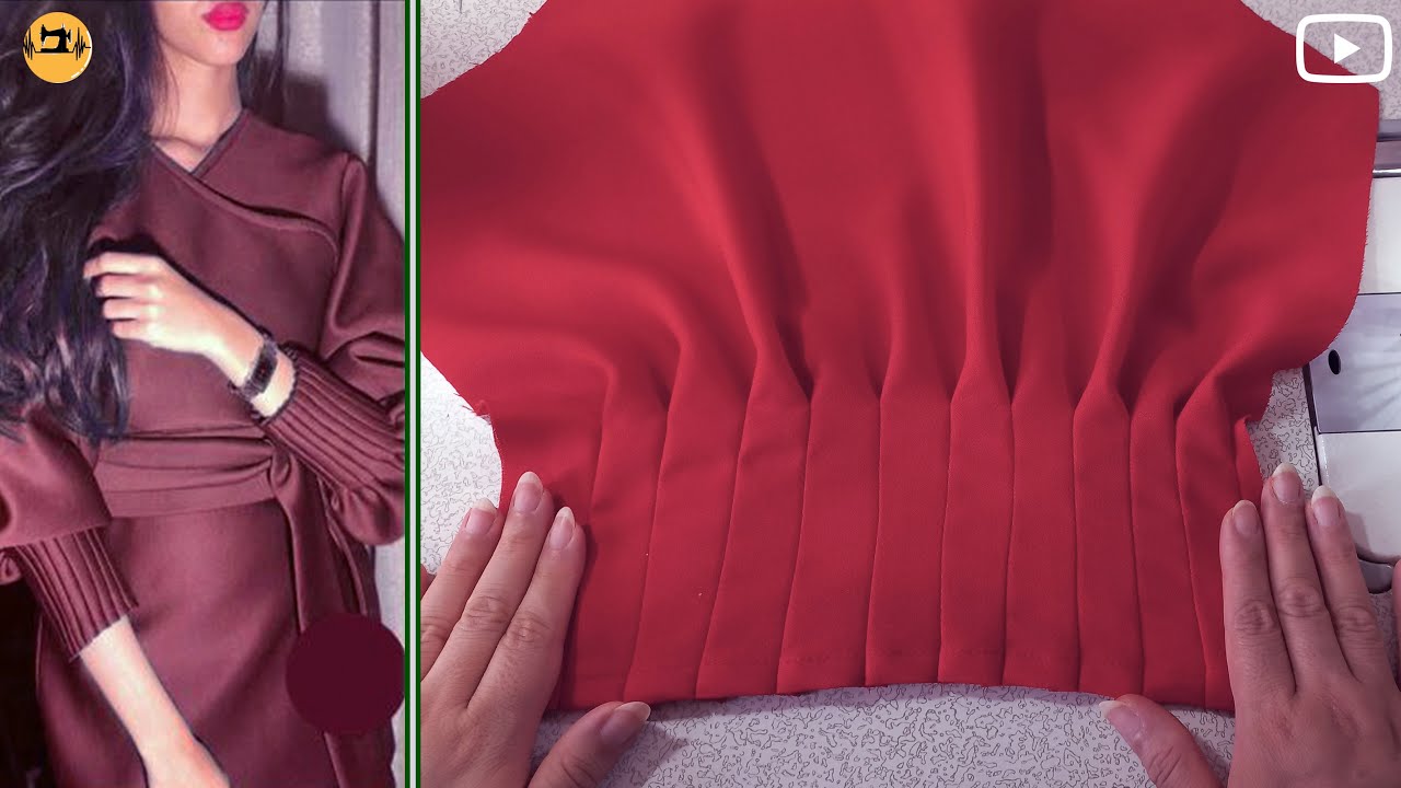 Very easy sleeve design with pin tucks to kurti cutting and stitching ...