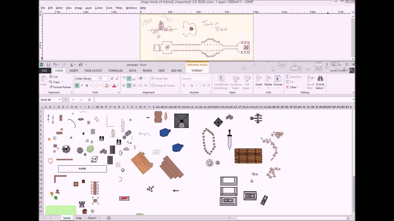 How To Create Awesome RPG Maps Using Microsoft Excel - YouTube