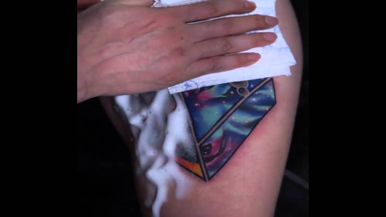 Beautiful Abstract Space Wolf Tattoo - YouTube