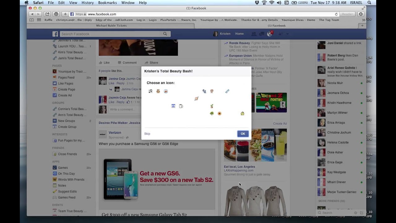 Create a FB party in groups - YouTube