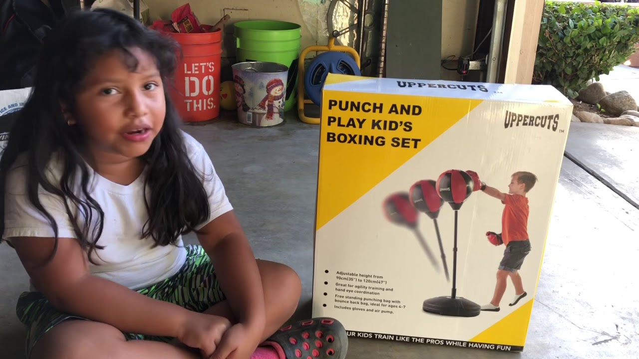 Kids boxing play set unboxing and demonstration - YouTube