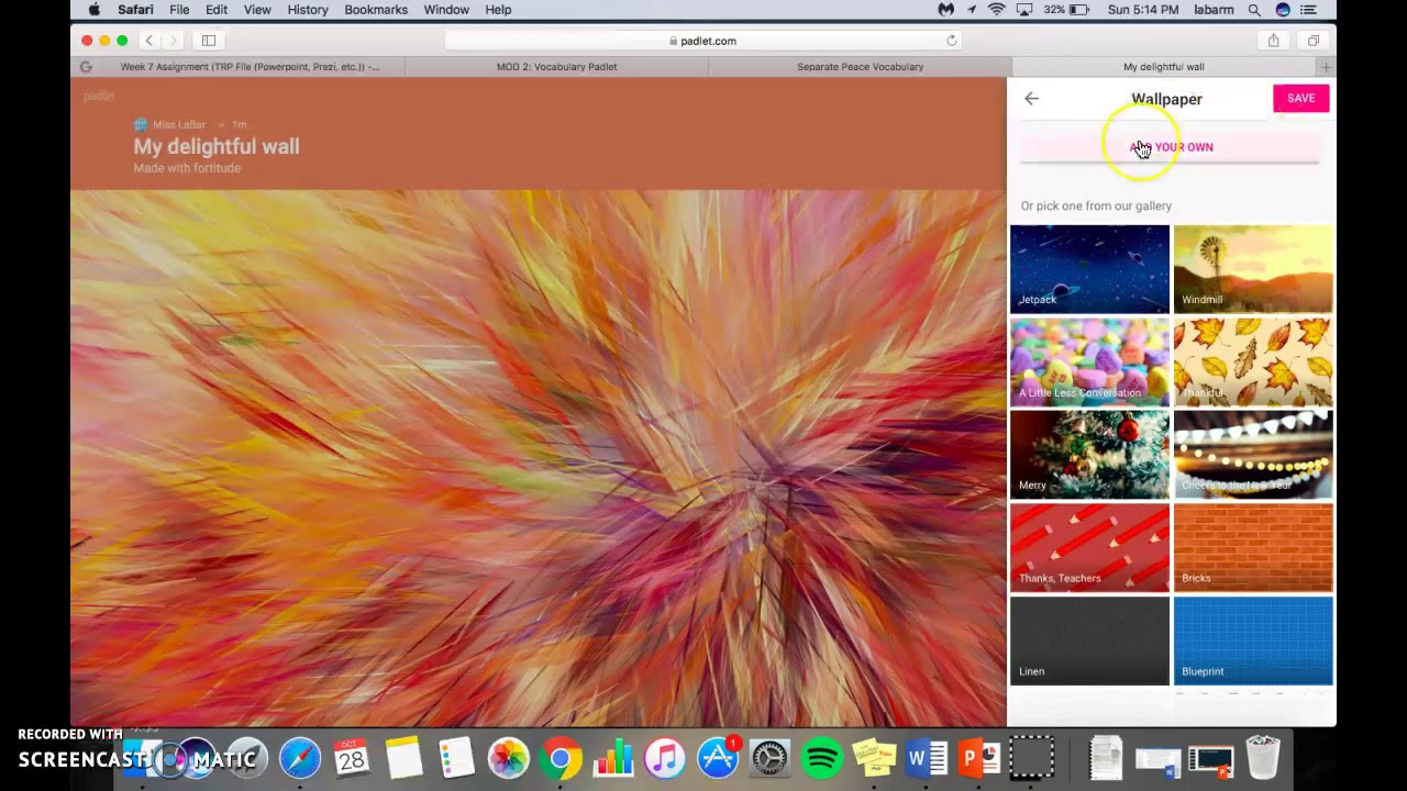 How to customize your Padlet background - YouTube