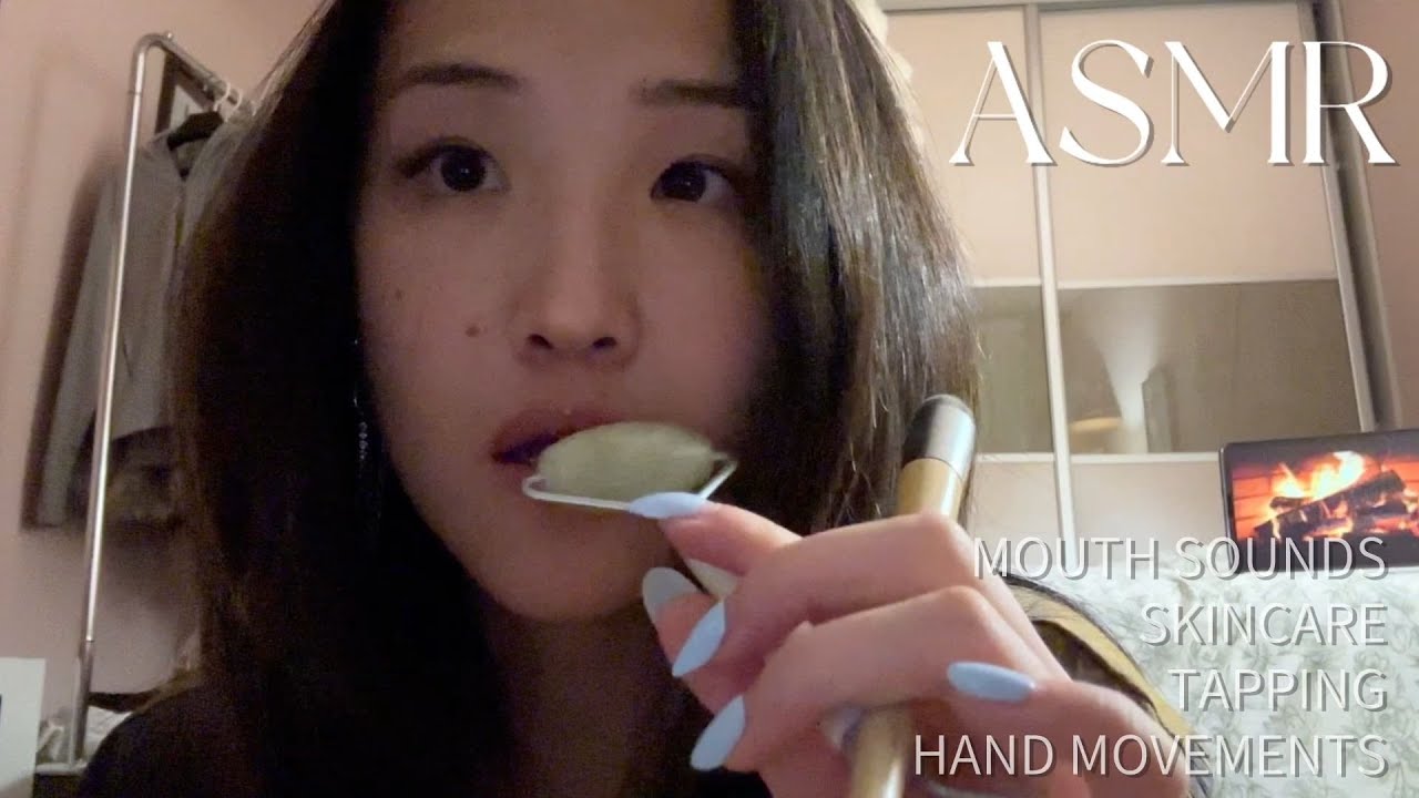 ASMR💆🏻‍♀️massage jade facial for u | mouth sounds, spit painting, hand rubbing, skin care🤍 ...