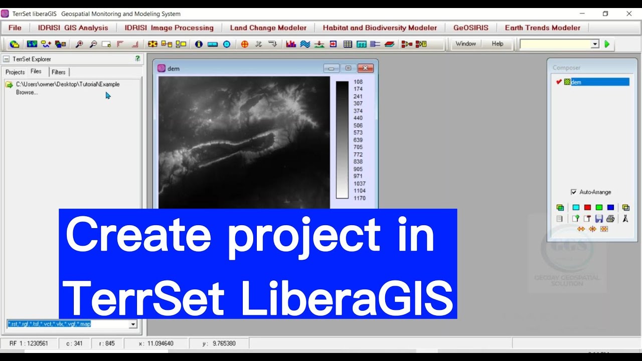 How to create project in TerrSet LiberaGIS #clarkuniversity - YouTube