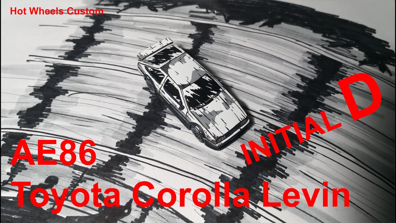 Wataru AE86 Toyota Corolla Levin INITIAL D Manga Style Repaint. - YouTube