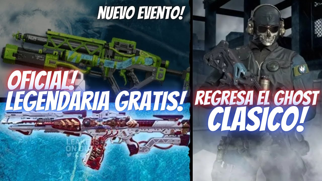 OFICIAL!! GRATIS LEGENDARIA PARA TODOS! GHOST REGRESA!! | COD Mobile ...