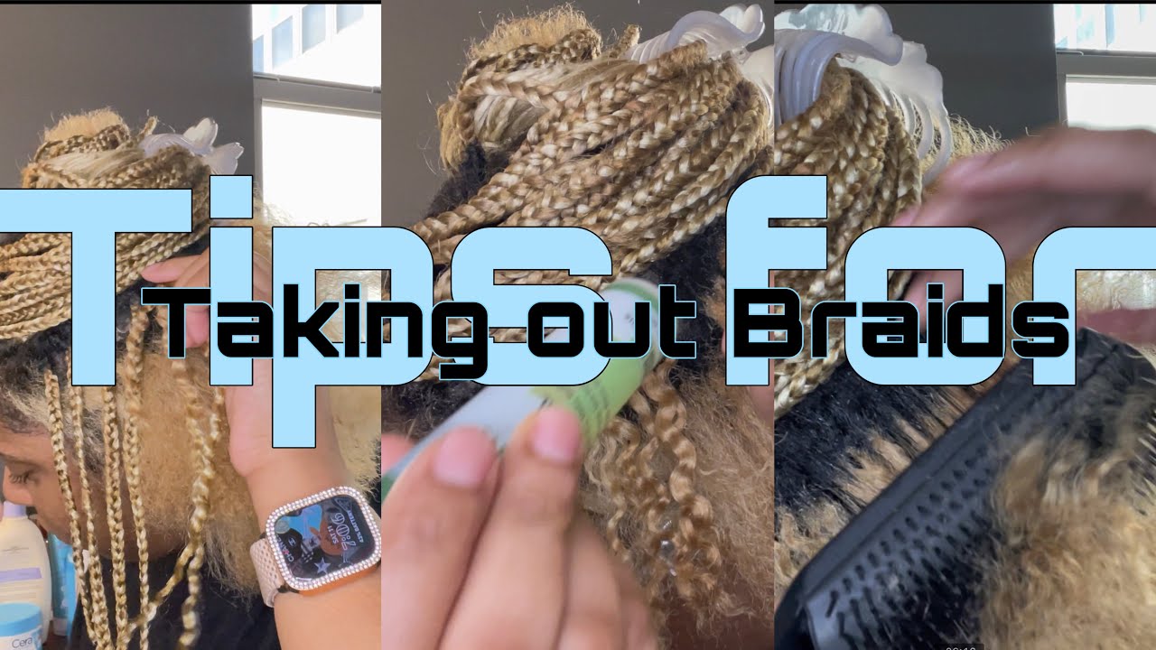 Taking out Box Braids +Tips - YouTube