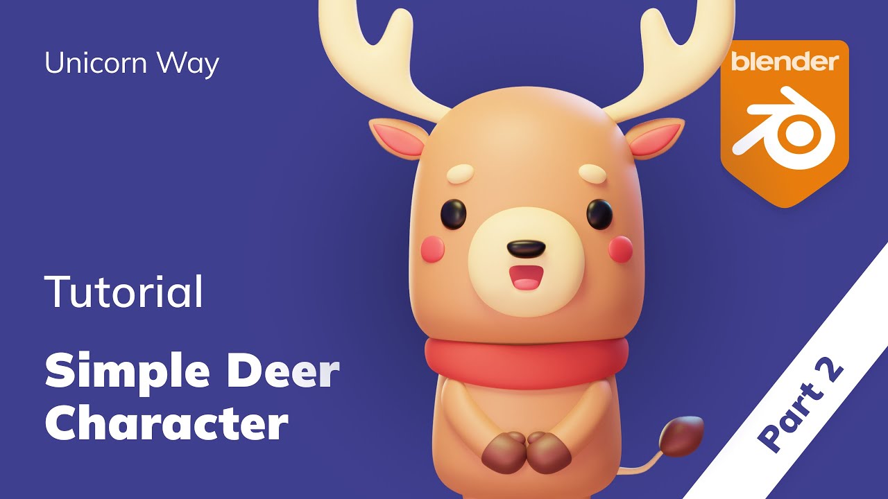 Blender Tutorial: A Simple Deer Character (Part 2) - YouTube