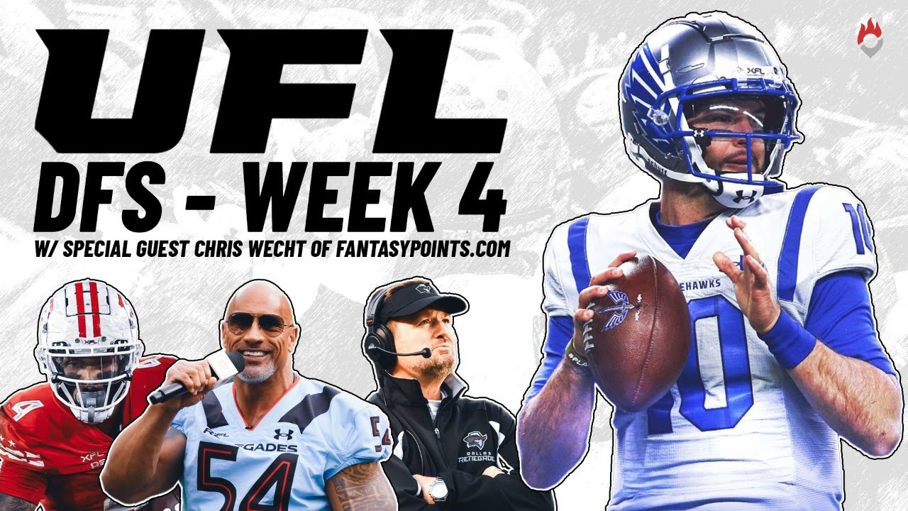 UFL Week 4 DraftKings DFS Strategy | FT. Chris Wecht of Fantasy Points ...