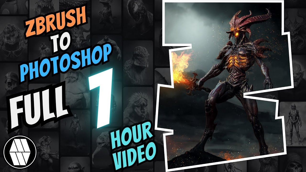 ZBrush to Photoshop Full Video - 'Demon Knight' concept - YouTube