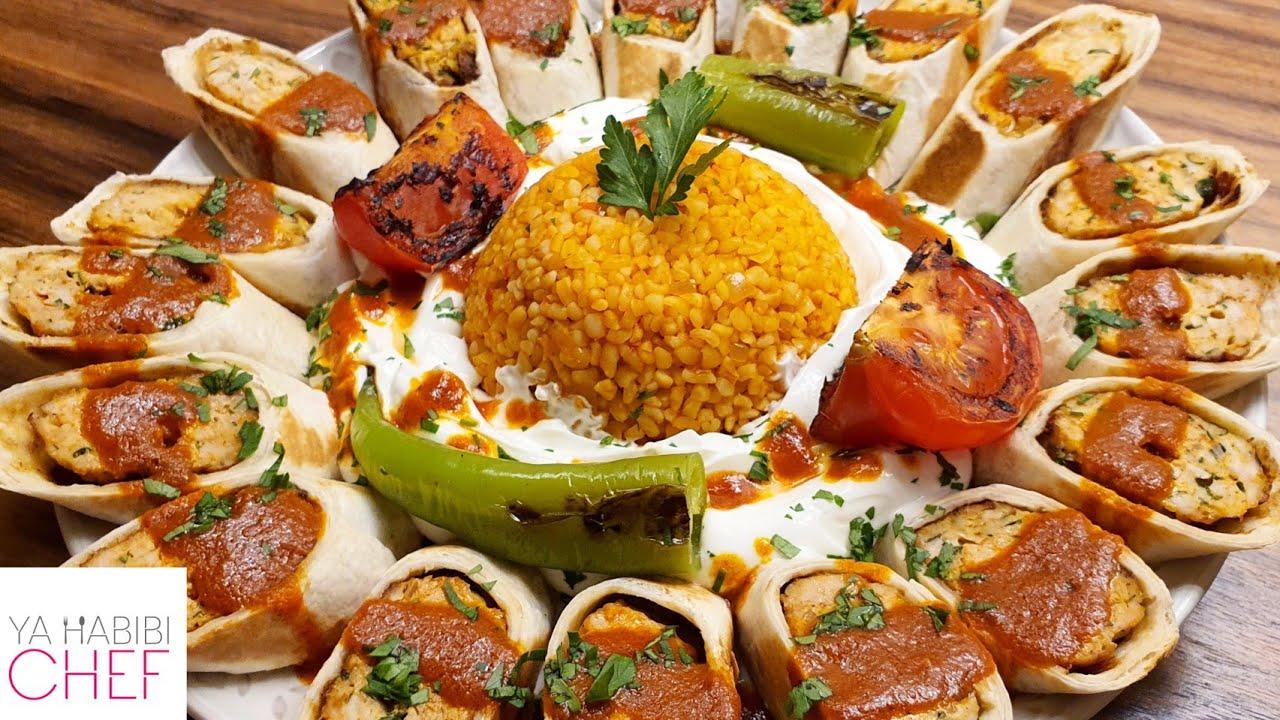 كباب دجاج بيتي على الطريقة التركية | Chicken Sarma Beyti - YouTube