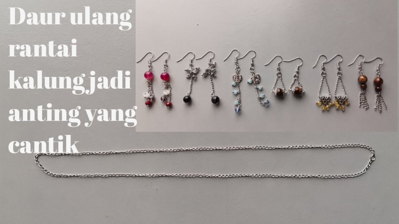 6 Easy simple chain earring∣∣ Ide anting cantik dari rantai kalung ...