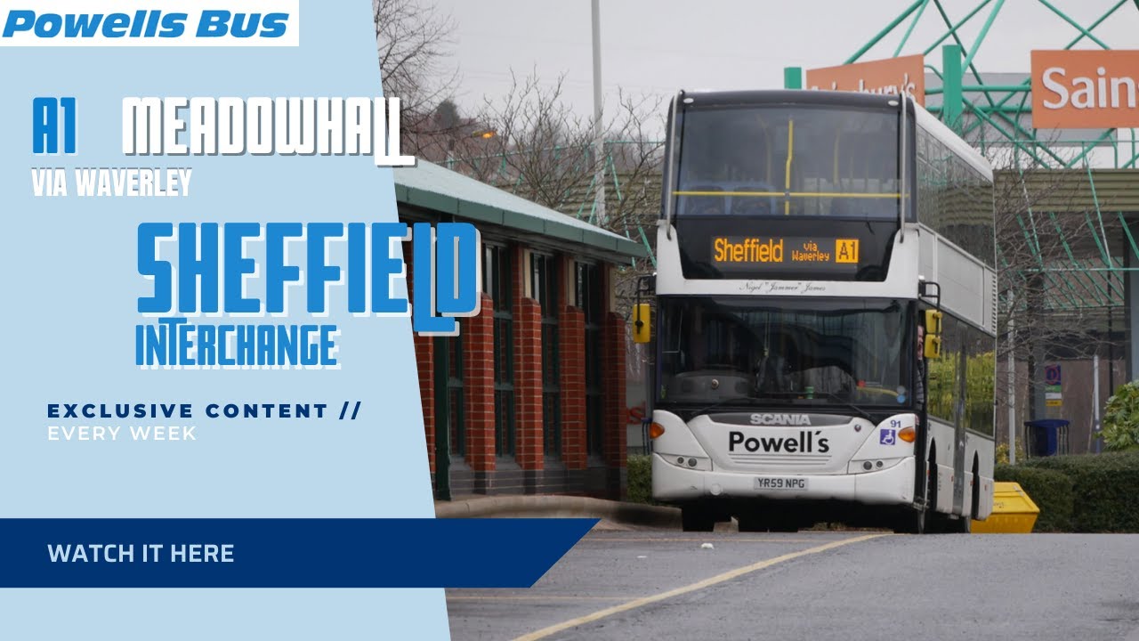 Powells Bus | A1 | Meadowhall - Catcliffe - Waverley - Park Hill ...
