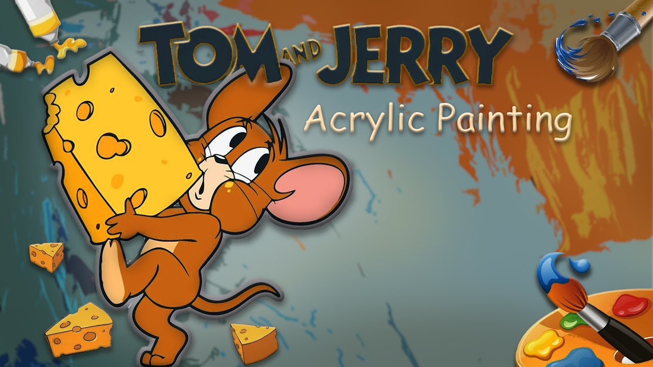 How to Paint Jerry Mouse with Acrylics – Adorable Cartoon Art! # ...