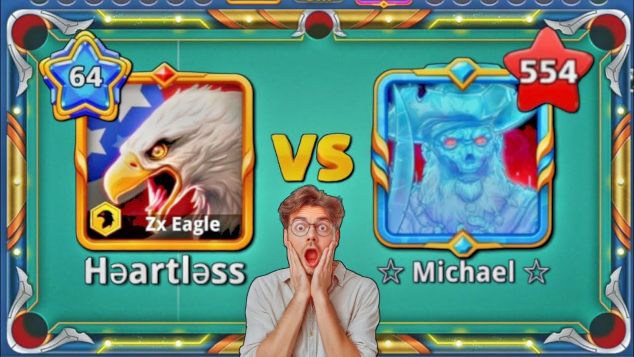 Level 64 VS Level 554 😱 Cyber Tokyo Table in 8 Ball Pool Let's See ...