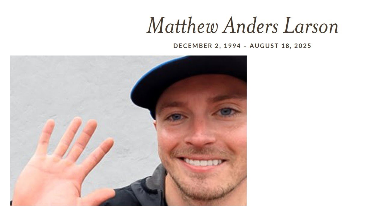 Matthew Anders Larson Celebration of Life - YouTube