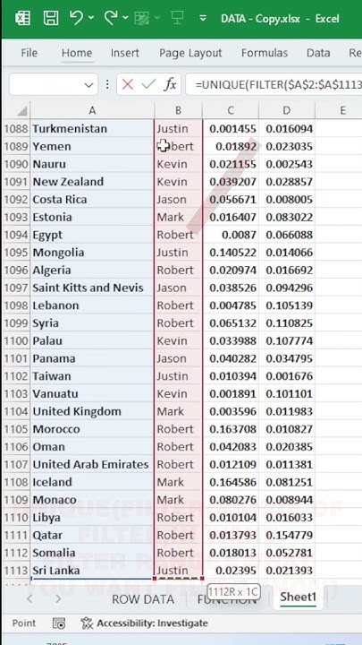 HOW CAN USE FILTER FUNCTION | UNIQUE WITH FILTER FUNCTION #exceltech #excel #exceltricks # ...