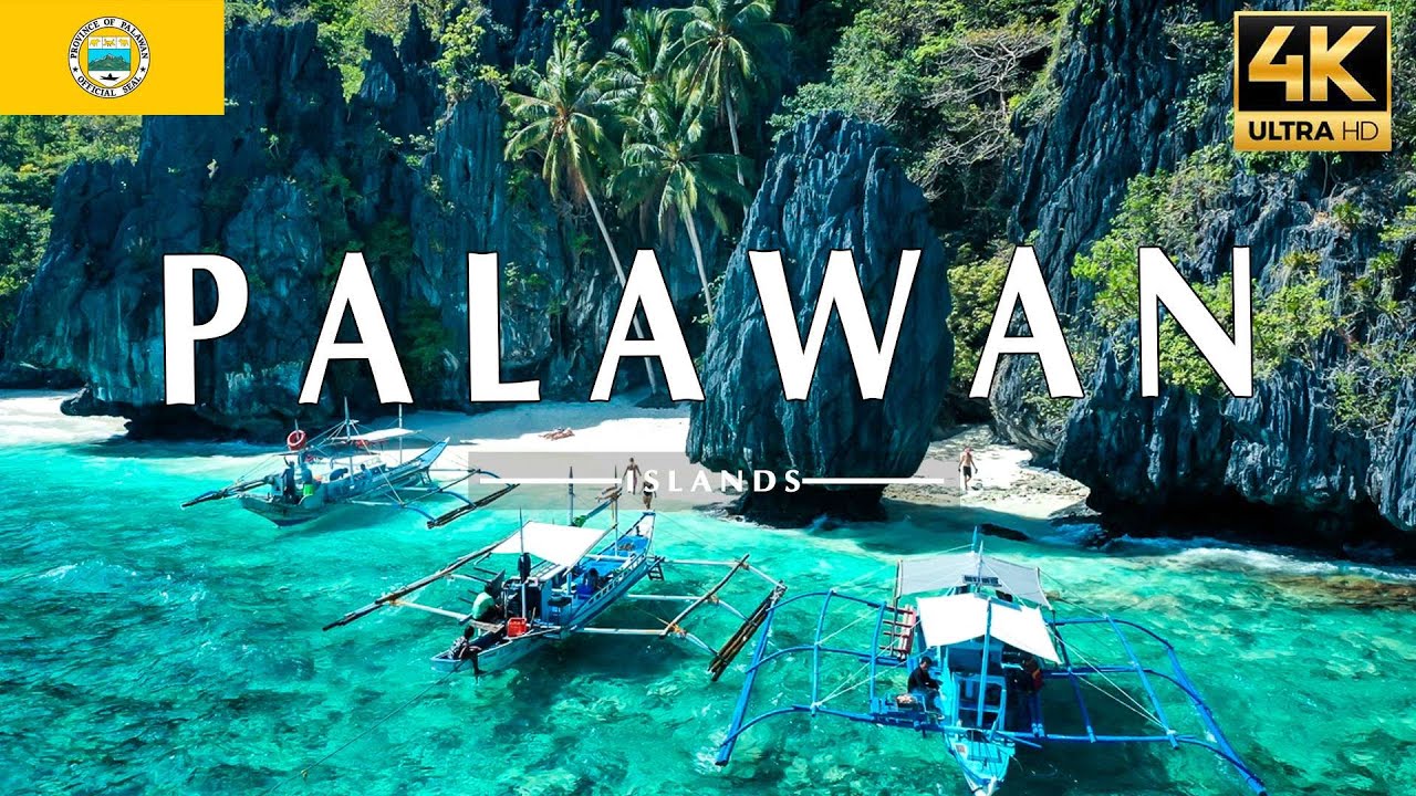 VOLANDO SOBRE PALAWAN 4K | Increíble paisaje natural hermoso con música ...