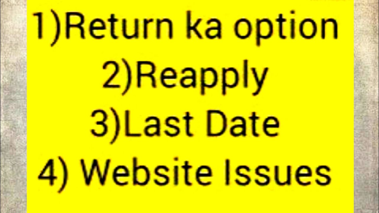 Cti Return Application reapply website issues last date. Complete ...