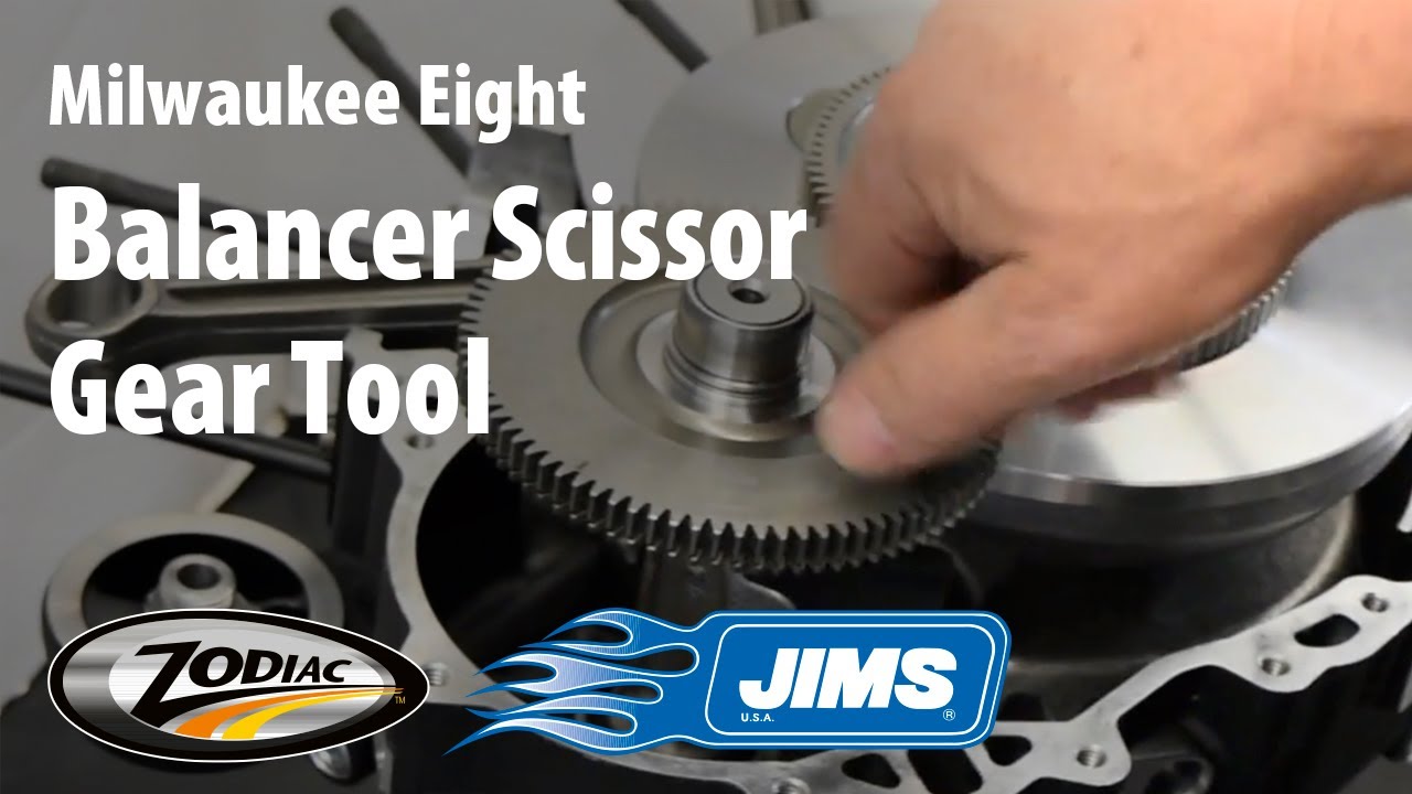 JIMS Milwaukee Eight Balancer Scissor Gear Tool - YouTube