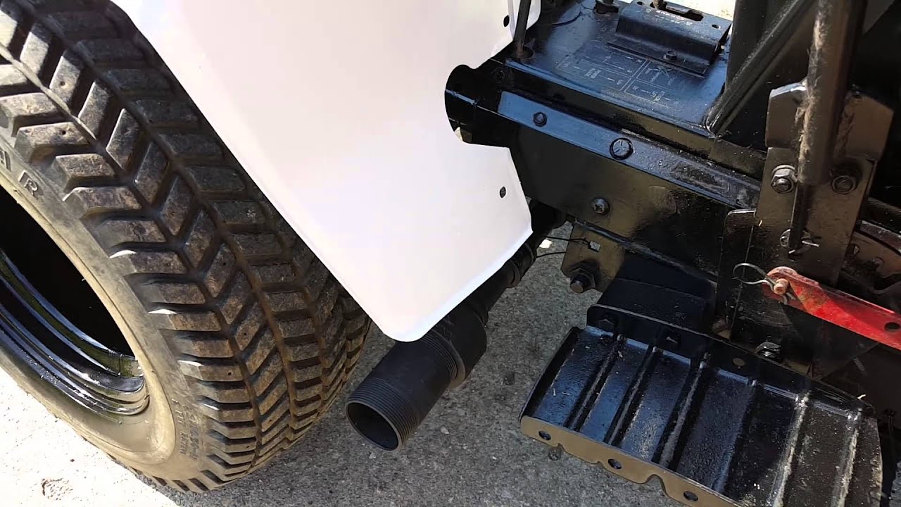 Dual exhaust and new paint on the bolens tractor. - YouTube