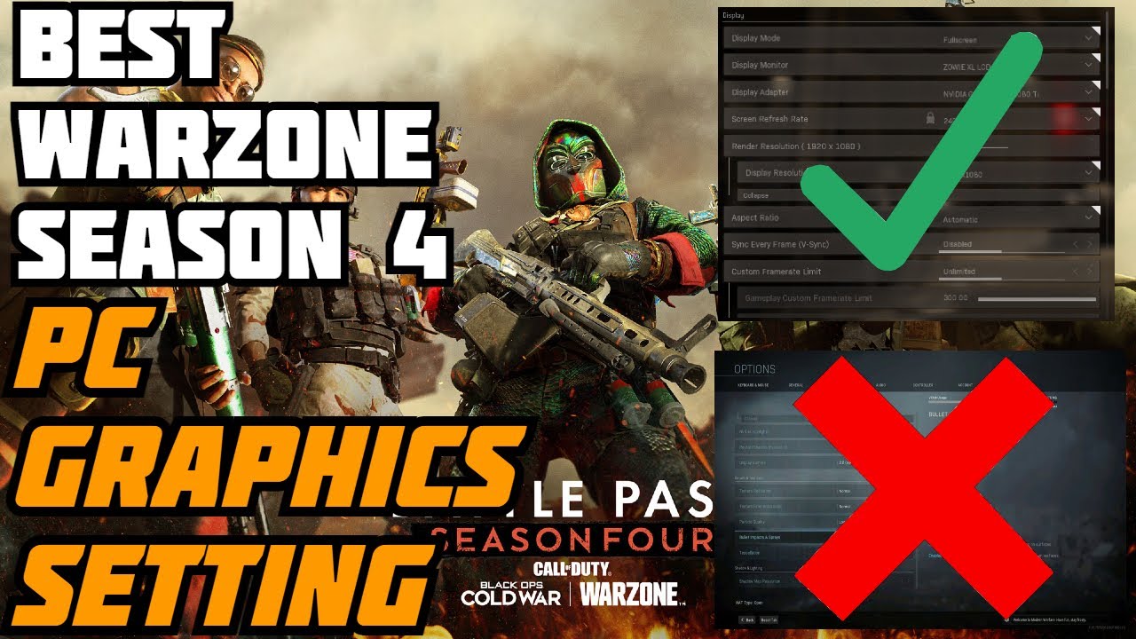 *Best* Warzone Season 4 PC Graphics Settings | The Settings Pro Warzone ...