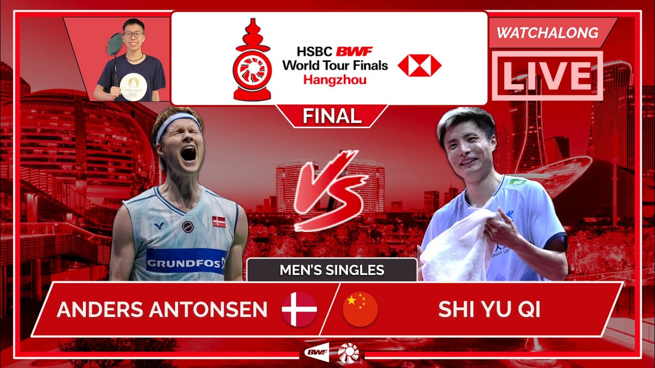 ANDERS ANTONSEN 🇩🇰 vs. SHI YU QI 🇨🇳 LIVE! BWF World Tour Finals 2024 FINAL | Darence Chan ...