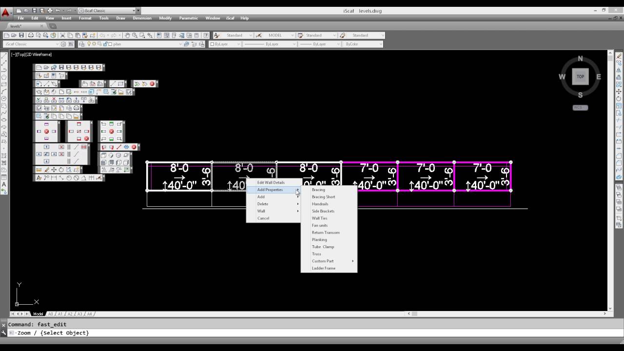 iScaf® Editing the properties of a Scaffold bay and bay Labeling - YouTube