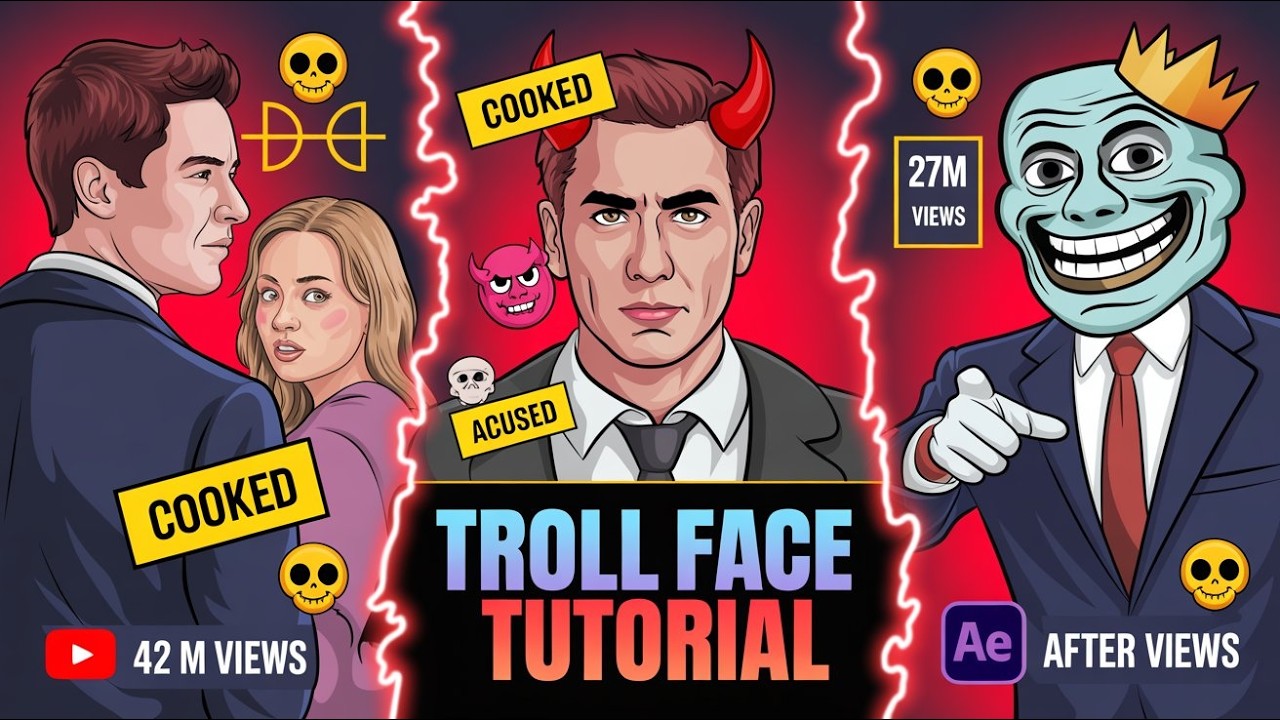 Complete Troll Face Edit in After Effects + Topaz | 1 Hour Uncut PC ...
