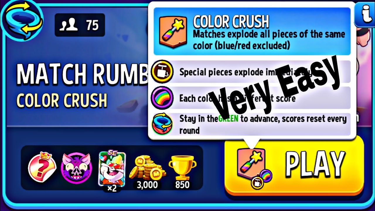 color crush rainbow fresh forward rumble match | match masters | match ...