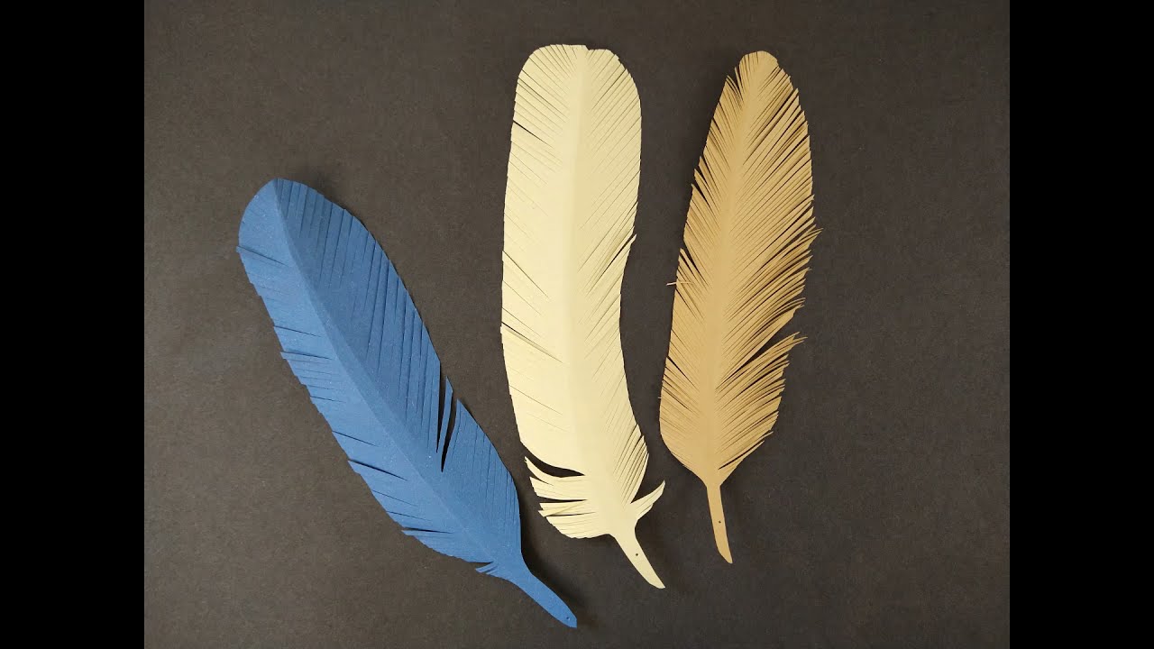 How to Make Paper Feathers - YouTube