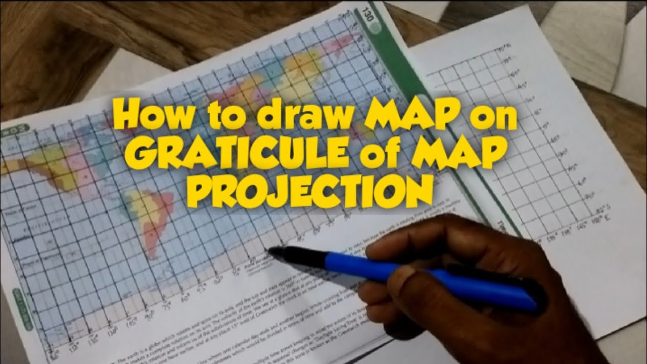 How to draw map on graticule of map Projection @SGRinformation - YouTube