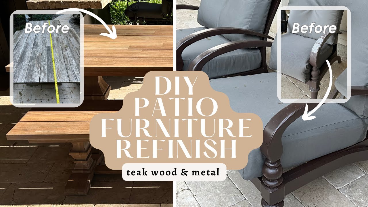 How To Refresh Outdoor Patio Furniture | DIY Furniture Refinish - YouTube