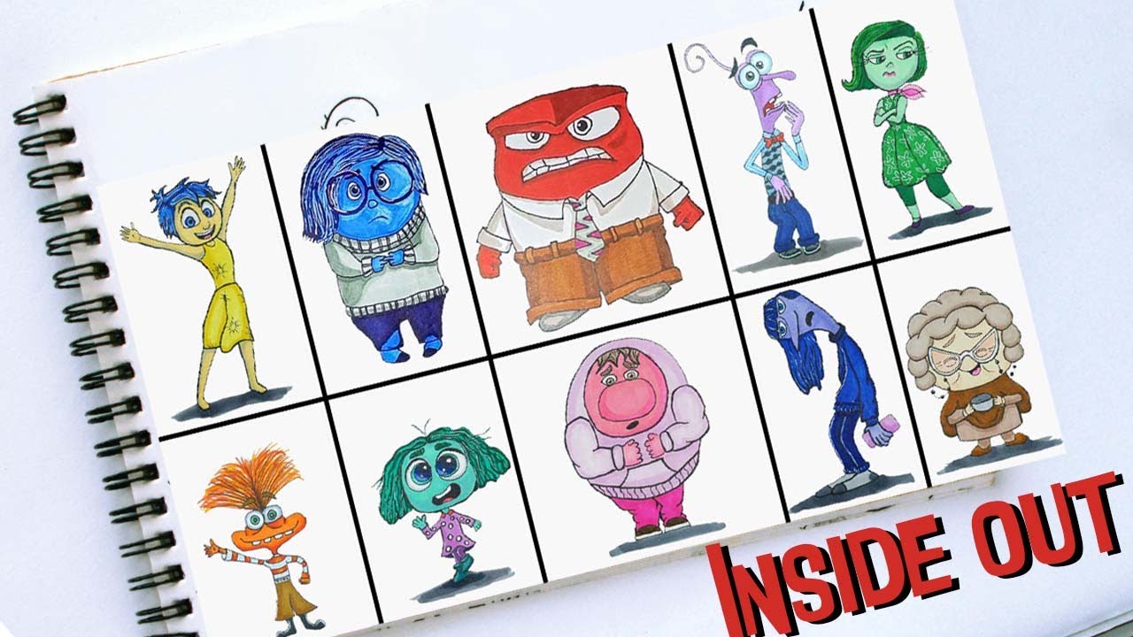 Drawing Inside Out Characters !!! How to Draw Inside Out Characters ...