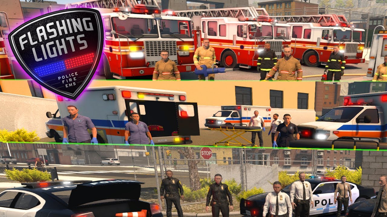 Flashing Lights - Police Firefighting Medic Simulator | PC 4K - YouTube