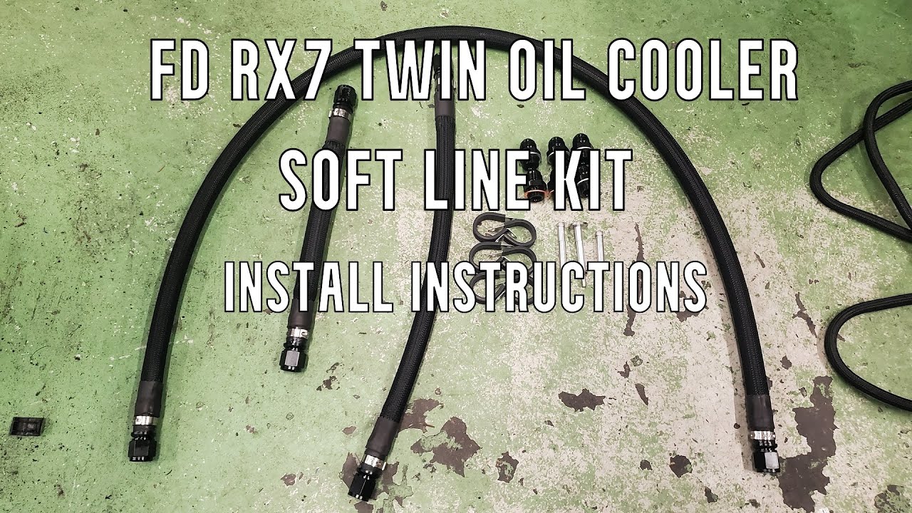 FD RX7 Twin Oil Cooler Soft Line Kit - YouTube